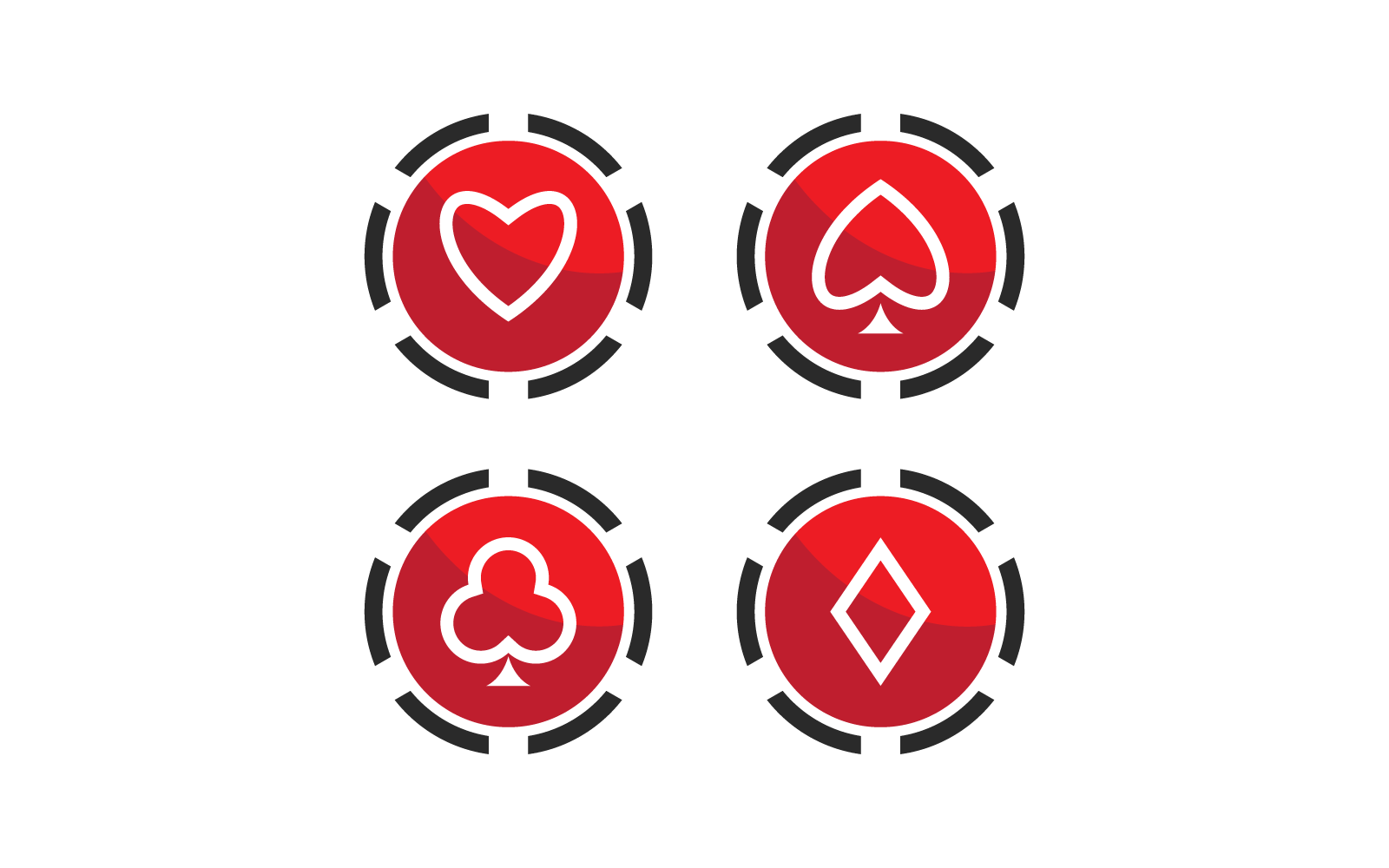 Plantilla de ilustración vectorial de diseño de naipes