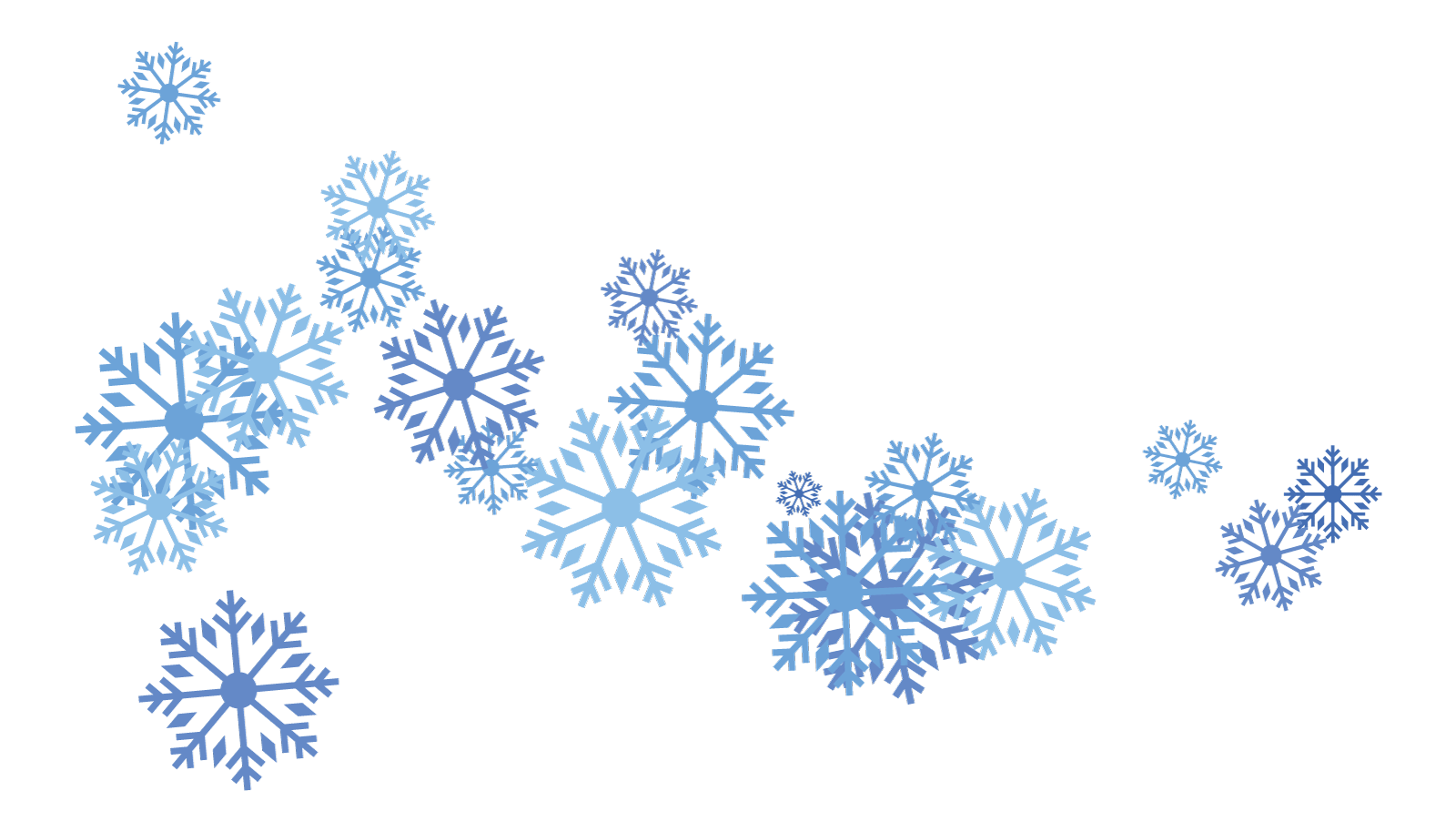 Modelo de vetor de queda de neve ilustração de fundo de flocos de neve