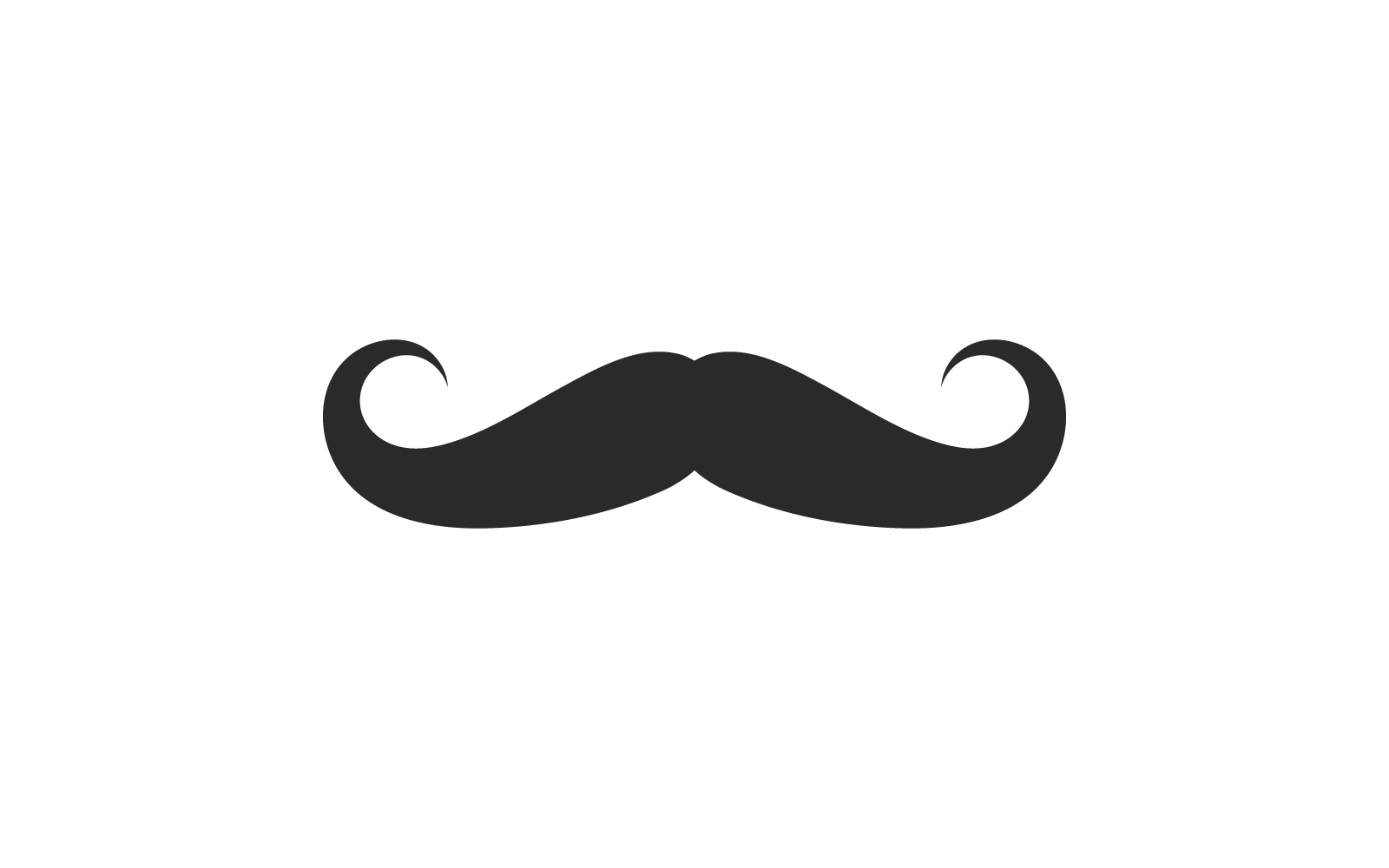 Plantilla de diseño de ilustración vectorial de icono de bigote