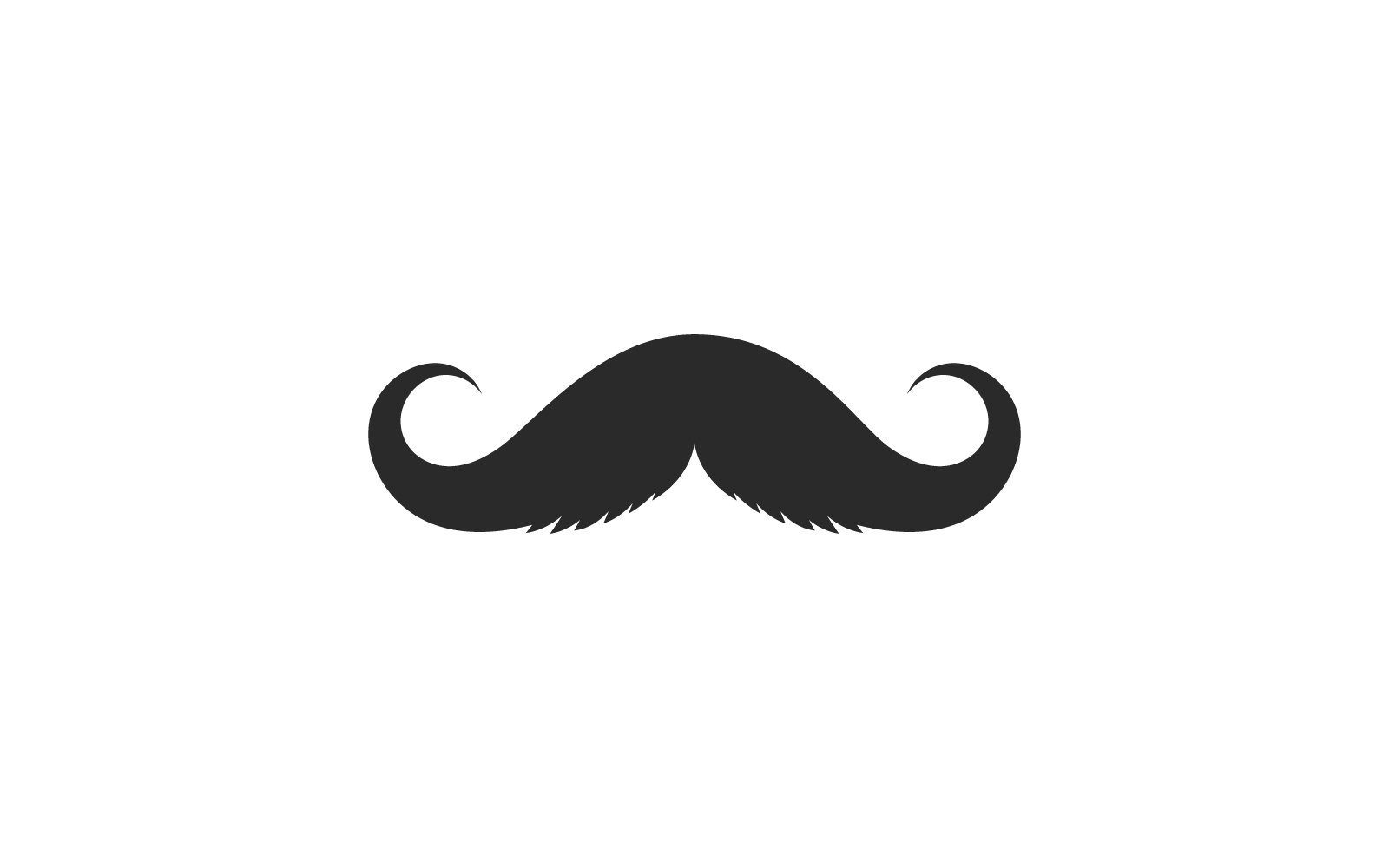Plantilla de diseño plano de ilustración vectorial de icono de bigote