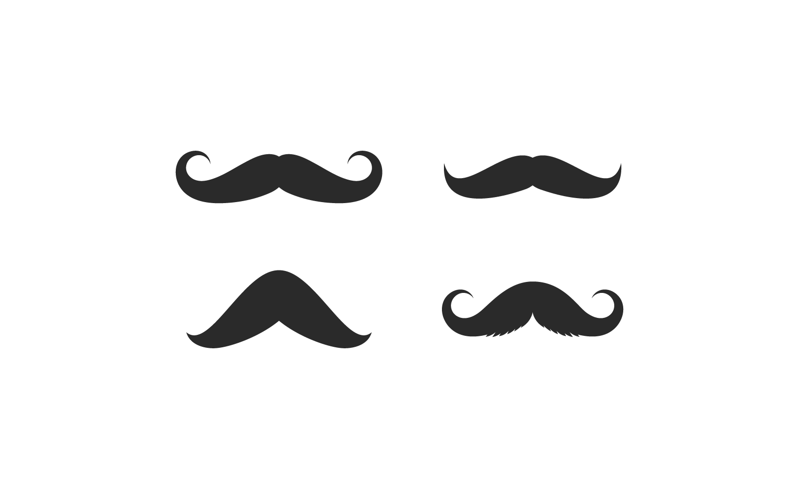 Diseño de plantilla de ilustración vectorial de icono de bigote