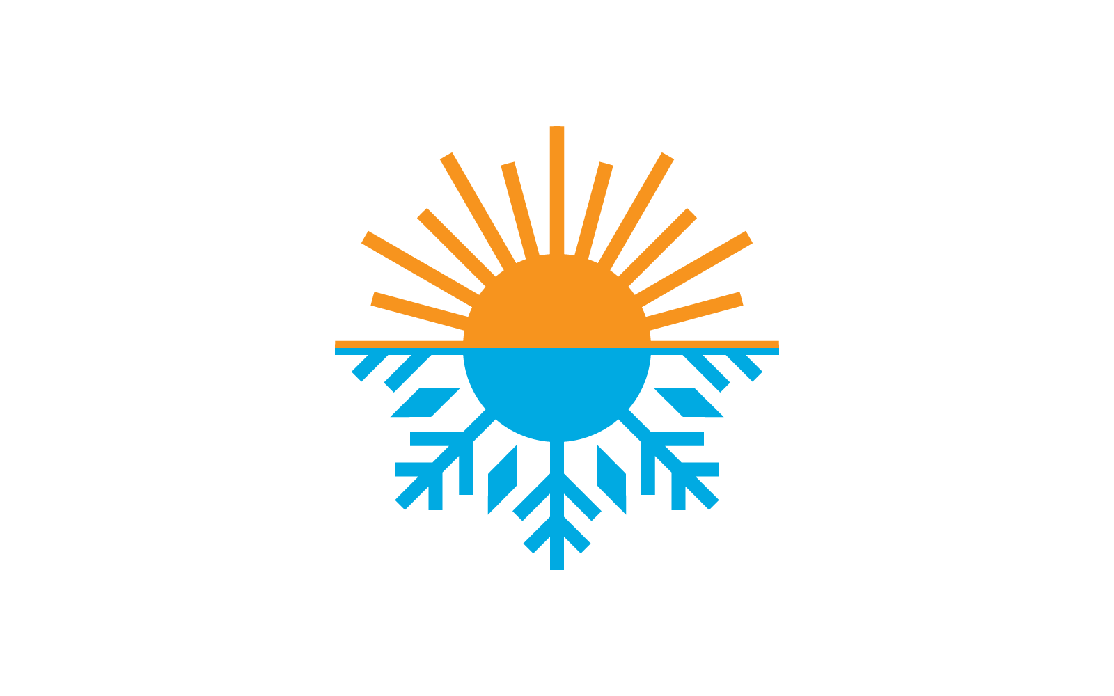 Climatiseur logo illustration vecteur design plat