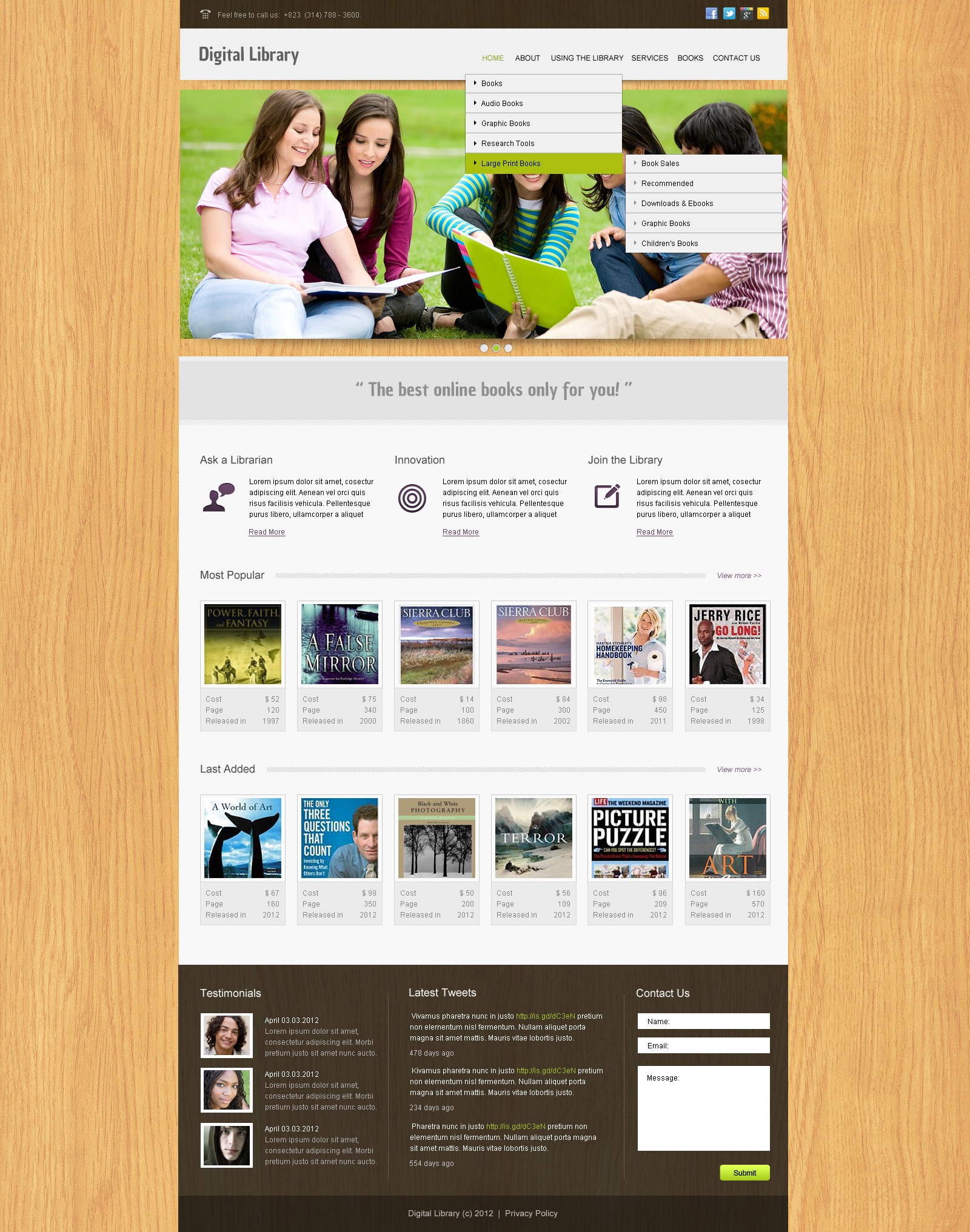Library Website Template #39937