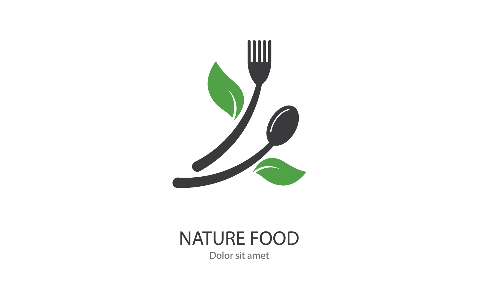 Nature food logo vector design template - TemplateMonster
