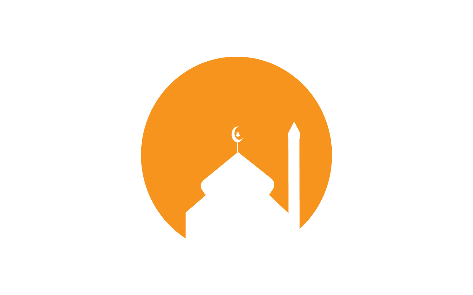 Logo islamique, mosquée, modèle vectoriel ramadhan kareem