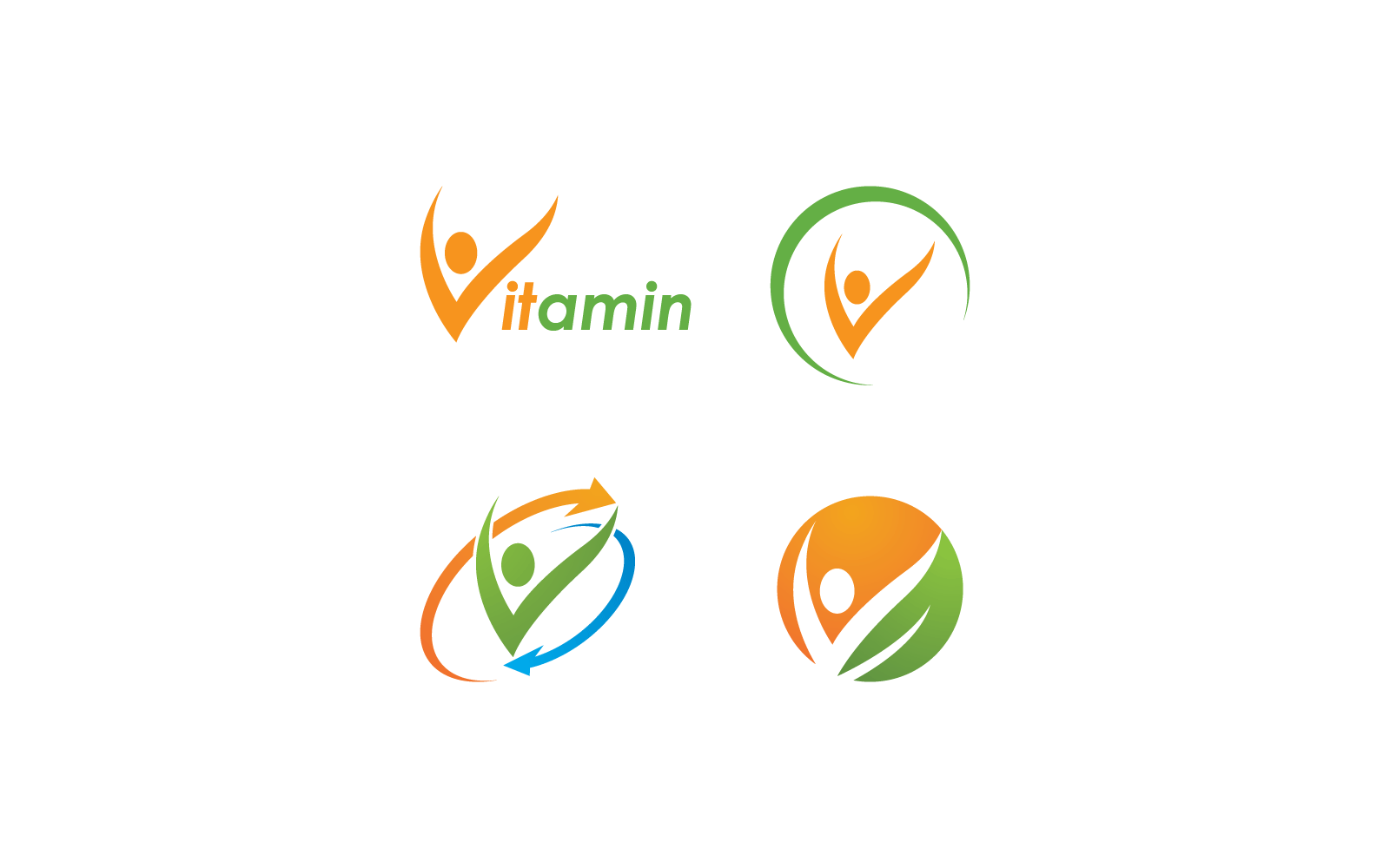 Gesundes Leben Menschen Logo-Vorlage Design-Vektor