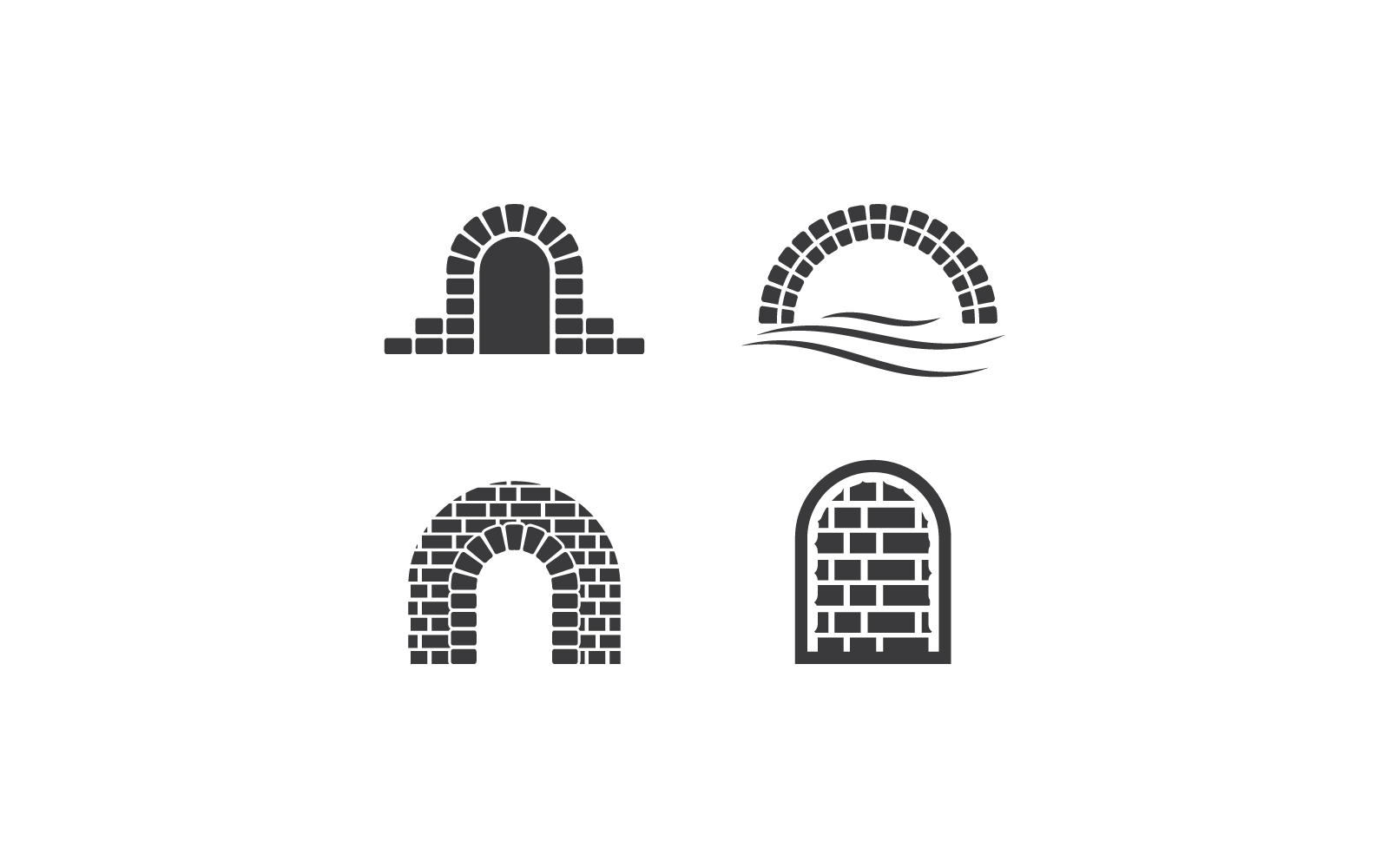 Wall bridge design logo ilustração vetor design plano