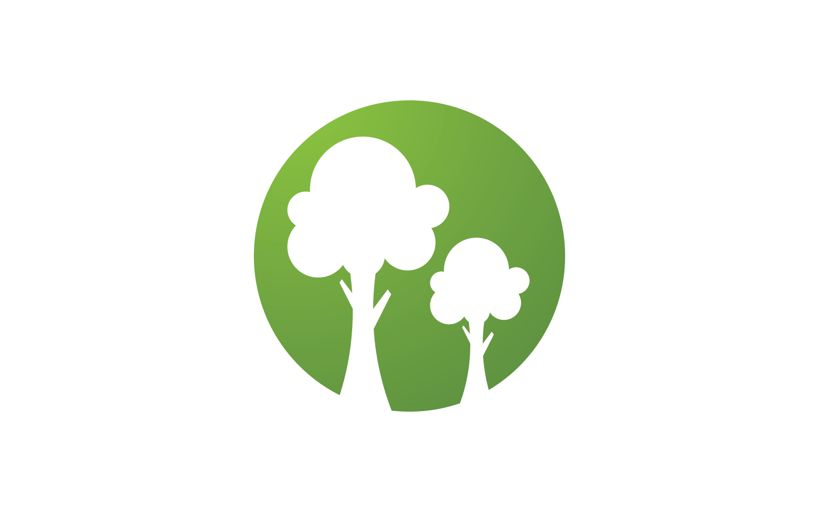 Ağaç doğa illüstrasyon logo şablonu tasarımı