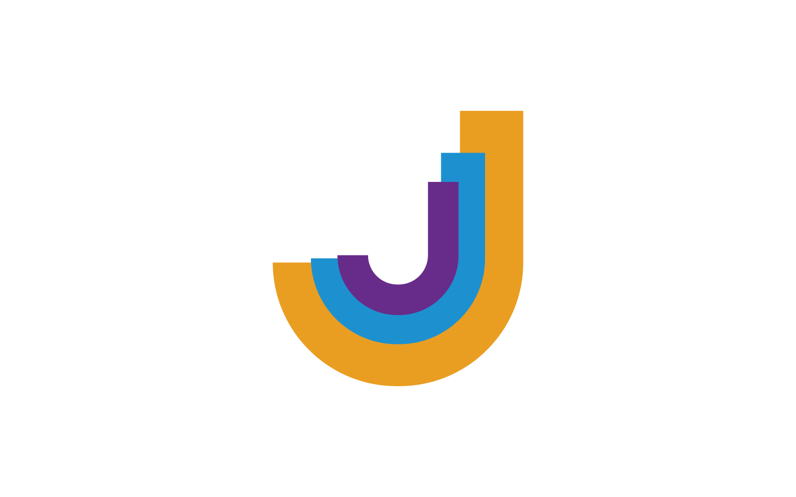 Création initiale du logo de la lettre J, illustration vectorielle