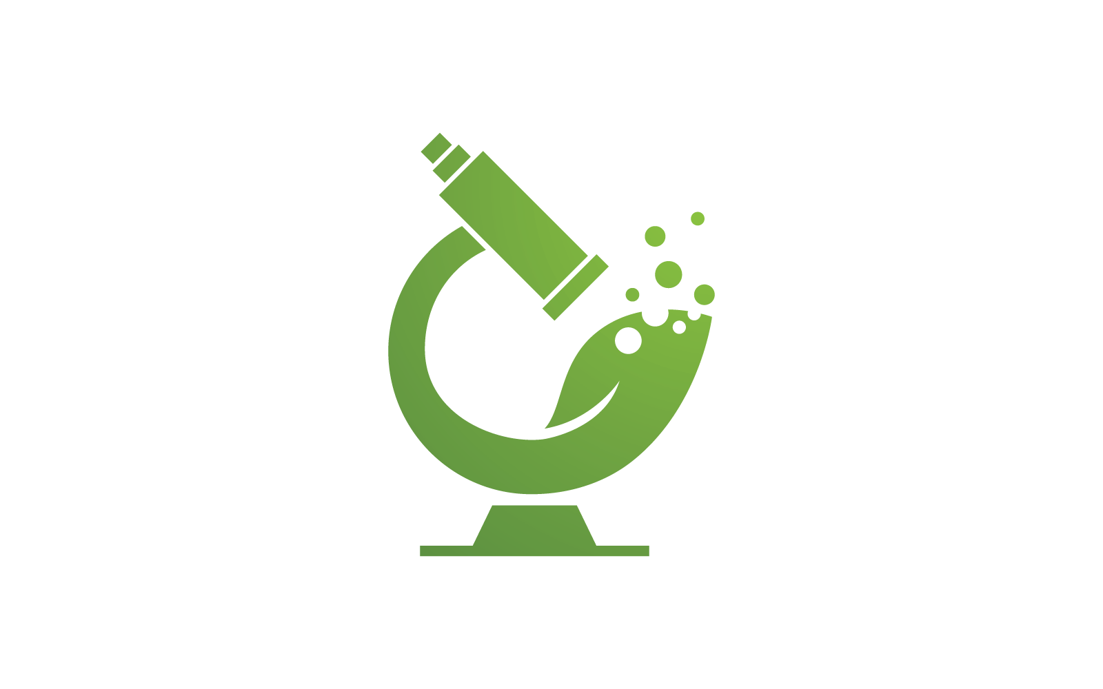 Modèle vectoriel d'icône de logo de microscope