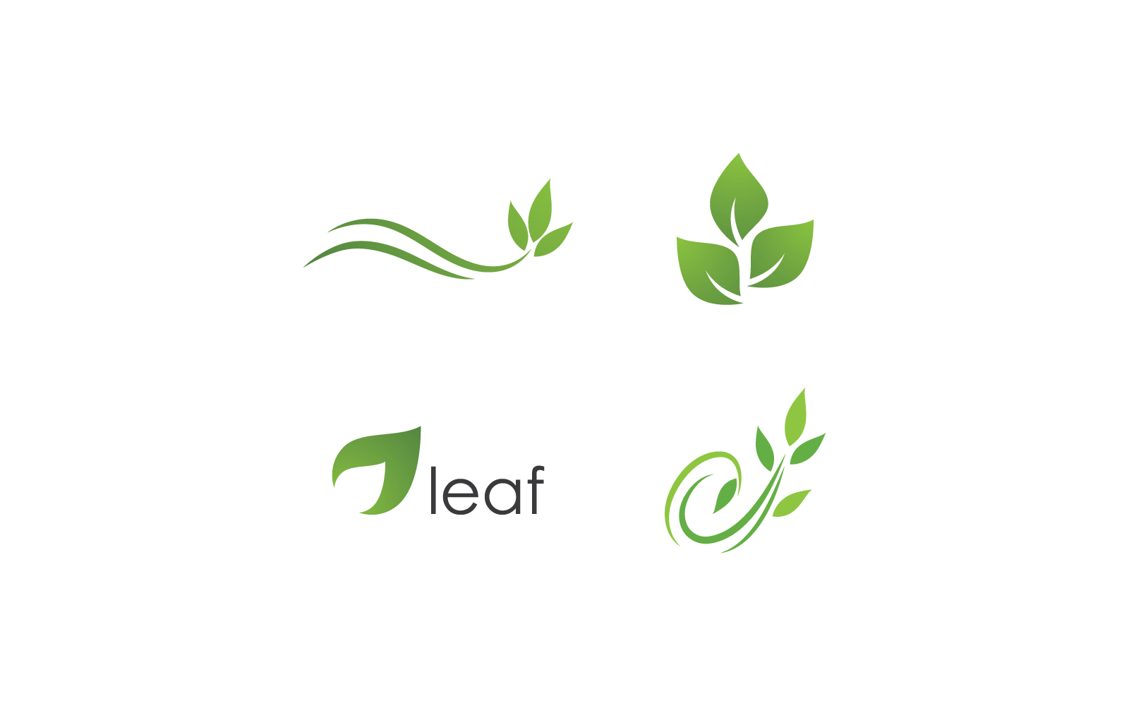 Eco green leaf logo icon design template - TemplateMonster