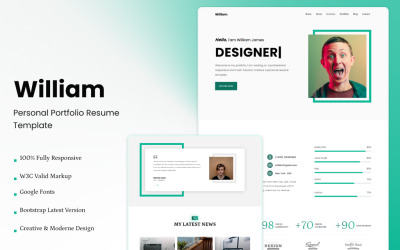 Hero. Personal Portfolio Template #248967 - TemplateMonster