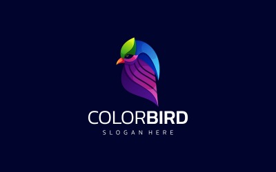 Flying Bird Color Gradient Logo Style - TemplateMonster