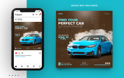 Rental Car Promotion Social media Post Banner Template
