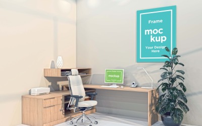 Workstation Screen Mockup Workplace Study Table V-51