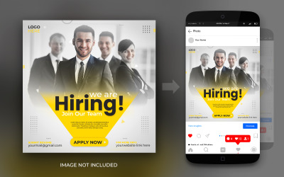 Hiring Job Position Instagram And Facebook Promotion Social Media Post ...