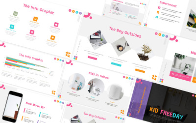 Study Kids Presentation Powerpoint Template - TemplateMonster