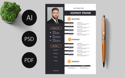 Printable Resume Template- Job Application Design Manager