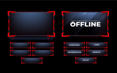 Live Gaming Overlay Vector Template #273229 - TemplateMonster