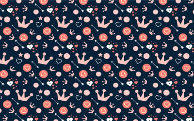 Abstract love pattern decoration vector design