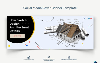 Architecture Facebook Cover Banner-10 - TemplateMonster