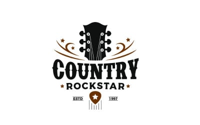 Vintage Rustic Classic Country Music Logo Design