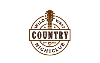 Vintage Rustic Classic Country Music Logo Design