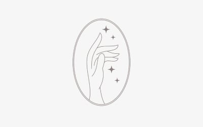 Elegante mani femminili Logo Design illustrazione vettoriale