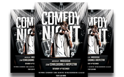 Modèle de Flyer de spectacle d'humour #5
