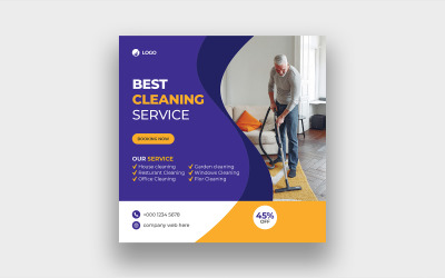Cleaning Service LinkedIn Cover Photo Template