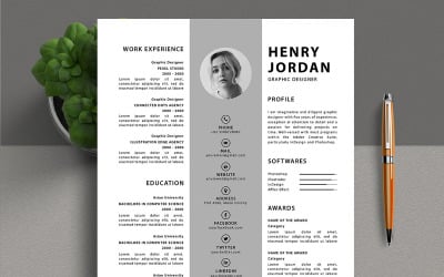 Professional Clean Resume/CV Template - TemplateMonster