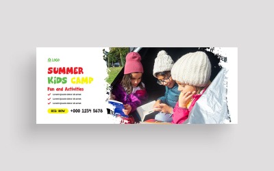 Kids Camp Facebook Cover Photo Template - TemplateMonster
