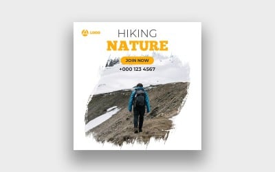 Hiking Facebook Post Bundle #296786 - TemplateMonster