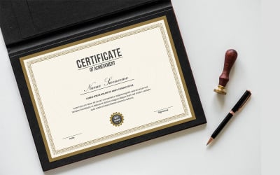 Conception de modèle de certificat minimal - TemplateMonster
