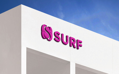 Round sign mockup, Indoor wall sign logo mockup, 3d logo mockup