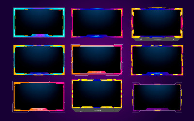 Twitch stream overlay package including facecam overlay set , offline ...