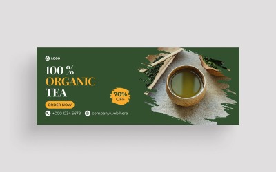 Modern Tea Facebook Cover Photo Template - TemplateMonster