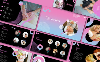 Salón de Belleza y Spa Plantilla de PowerPoint
