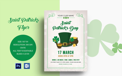 Folleto de invitación imprimible del día de San Patricio