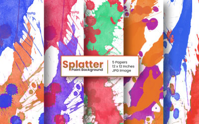 Colorful abstract paint splatter texture background. splatter digital paper
