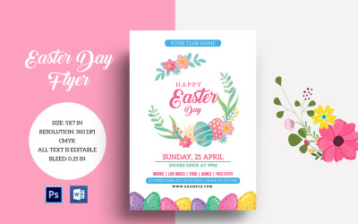 Easter Party Invitation Flyer Printable Template