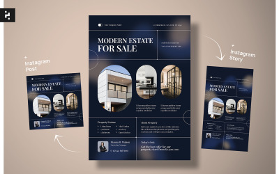 Clean Modern Real Estate Flyer #330437 - TemplateMonster