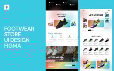 Shoes Store UI Figma Template #288457 - TemplateMonster