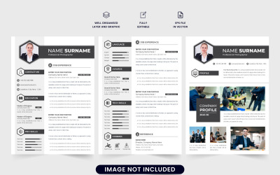 Modern Job Application Resume Template - TemplateMonster