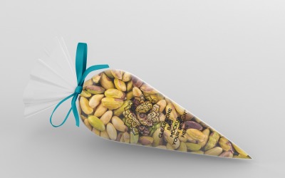 Clear Large Cone Bag Mockup 3 #333240 - TemplateMonster