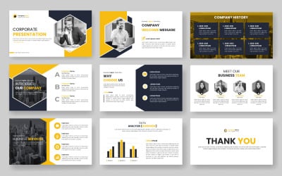 Business presentation slides template design. Use for modern ...