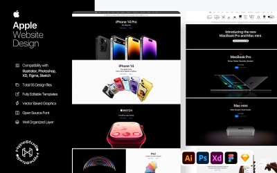 Template Design E-Commerce Electronic City UI Elements