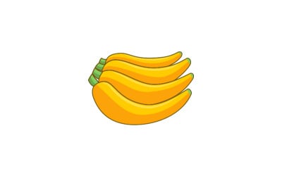 Modèle de conception de logo banane fruite symbole identité de la marque