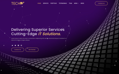 Teknoloji - Technology & IT Solution Landing Page Template