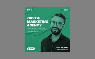 Digital Marketing Agency Social Media Advertisement Post Template